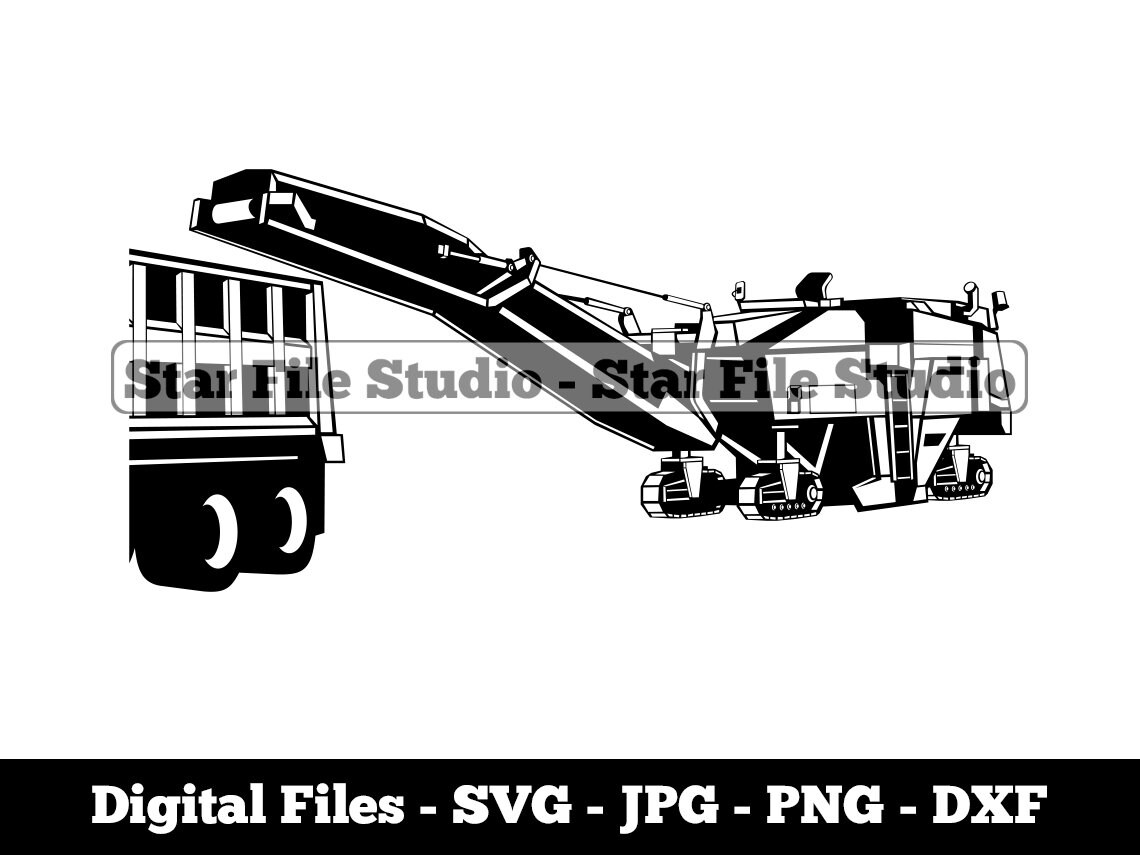 Asphalt Milling Machine #3 Svg, Asphalt Machine Svg, Heavy Equipment ...