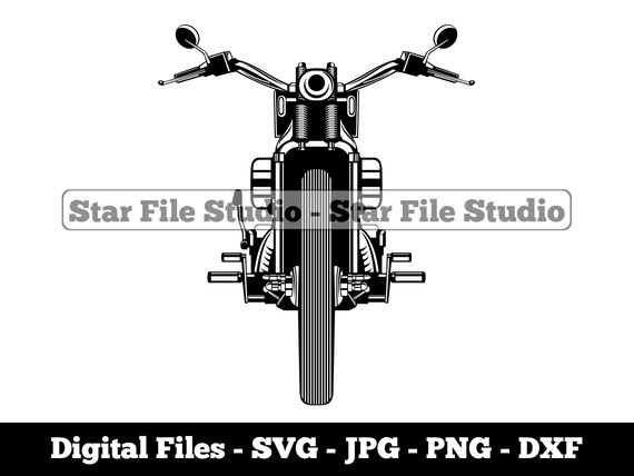Chopper Front View Svg Motorcycle Svg Motorbike Svg Chopper - Etsy ...