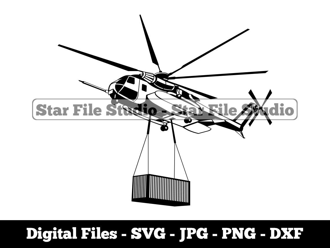 Cargo Helicopter Svg, Helicopter Svg, Cargo Svg, Helicopter Png ...
