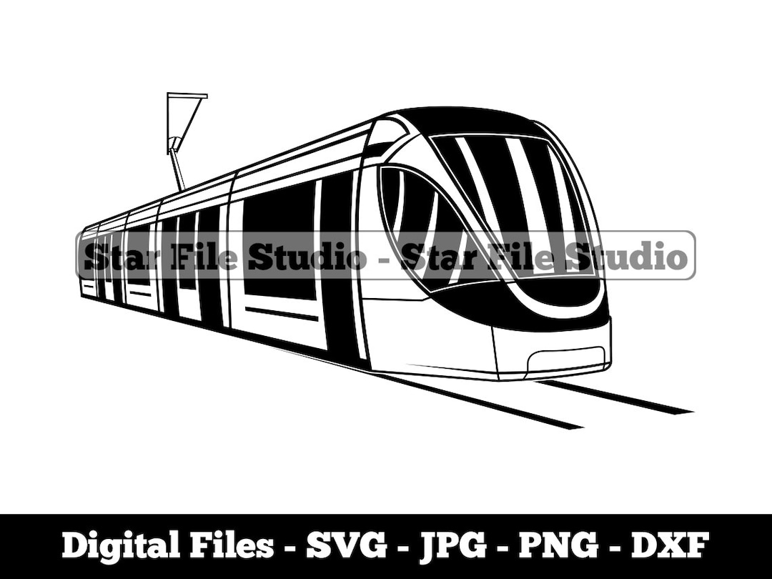 Light Rail Svg, Train Svg, Transportation Svg, Light Rail Png, Light ...