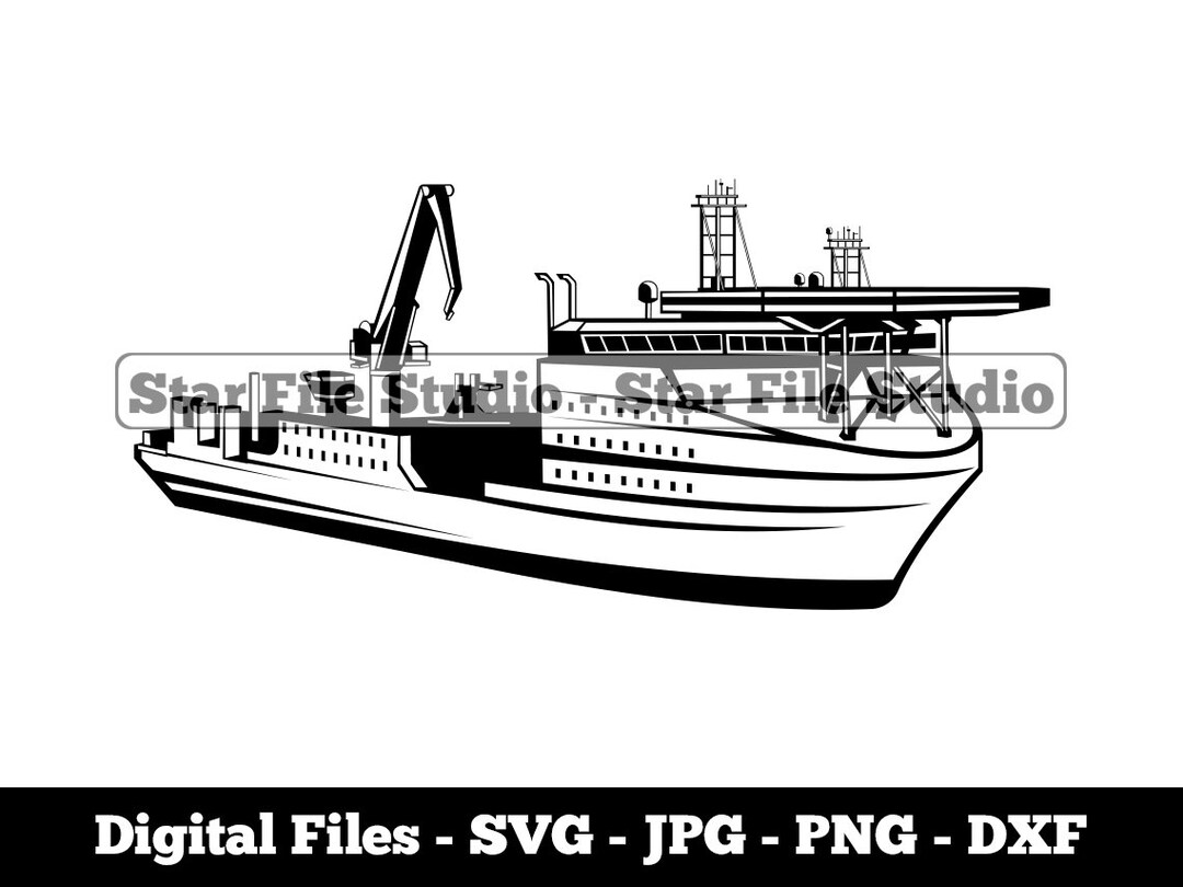 Cable Lay Vessel 2 Svg, Ship Svg, Sea Vessel Svg, Cable Lay Vessel Png ...