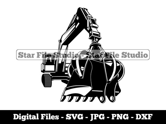 Excavator Bucket Svg Excavator Svg Excavation Svg Heavy | Etsy