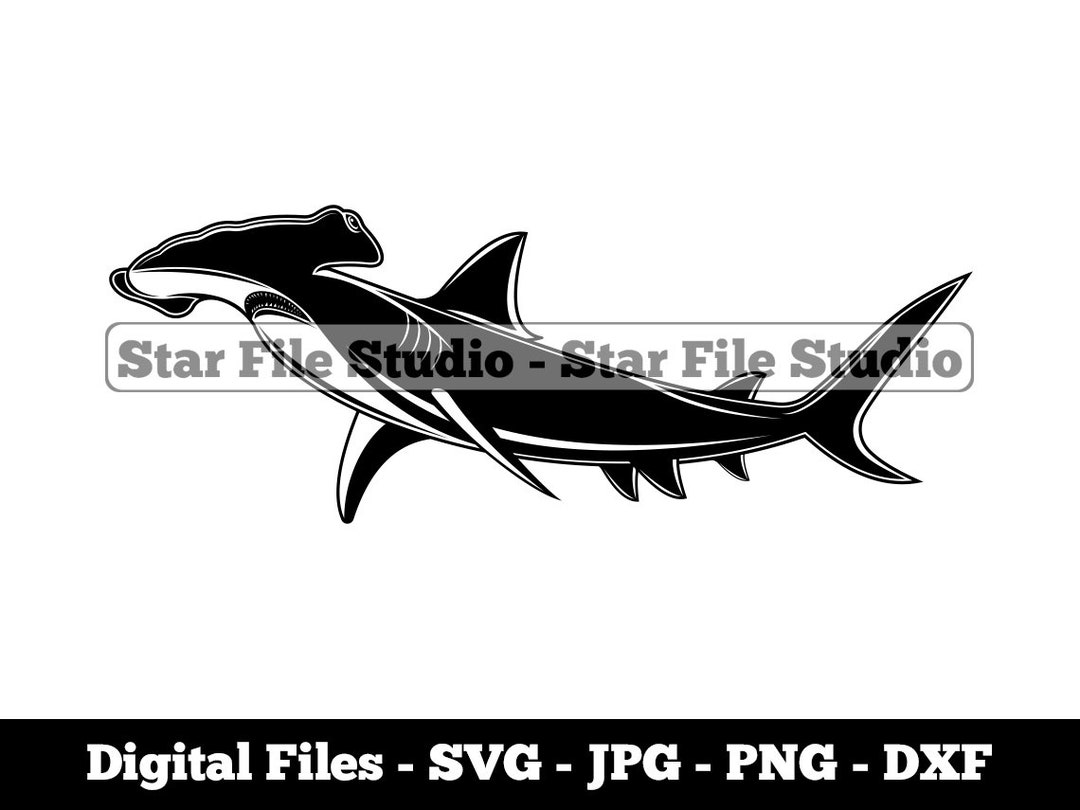 Hammerhead Shark Svg, Shark Svg, Ocean Creatures Svg, Hammerhead Shark ...