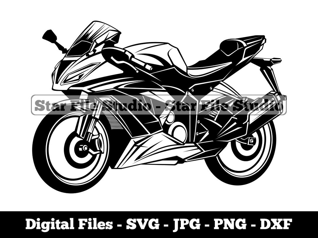 Sport Bike Motorcycle #2 Svg, Racing Motorcycle Svg, Motorbike Svg ...