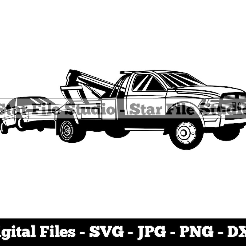 Tow Truck Svg - Etsy