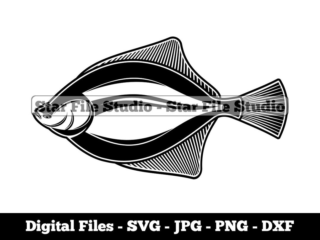 Flatfish Svg Fishing Svg Fish Svg Flatfish Png Flatfish - Etsy