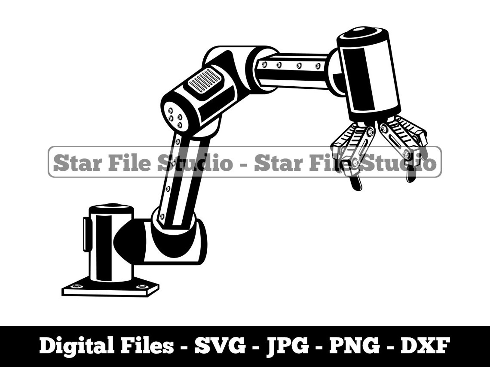 Robotic Arm 3 Svg Robotic Arm Png Robotic Arm Jpg Robot - Etsy