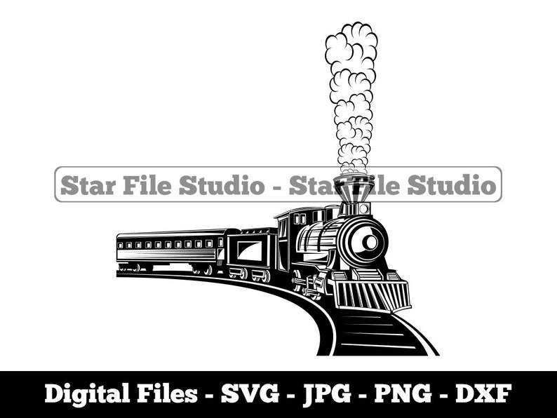 Steam Engine Svg Train Svg Locomotive Svg Train Png Train Etsy