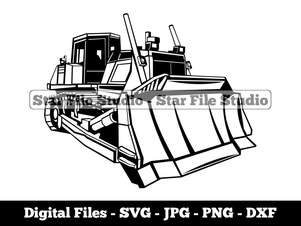 Bulldozer #2 Svg, Bulldozer Svg, Dozer Svg, Heavy Equipment Svg ...