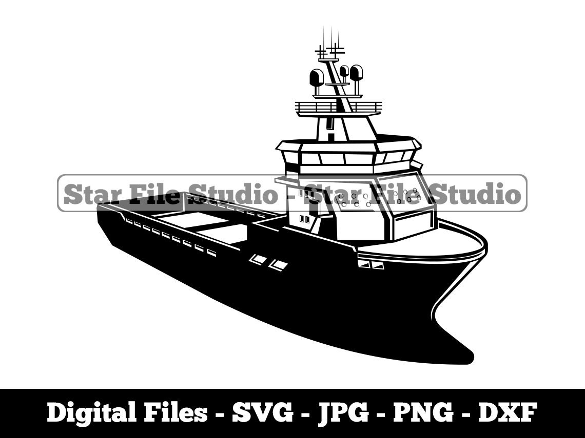 Anchor Handling Tug Supply Vessel #2 Svg, Ship Svg, Navy Svg, Ship Png ...