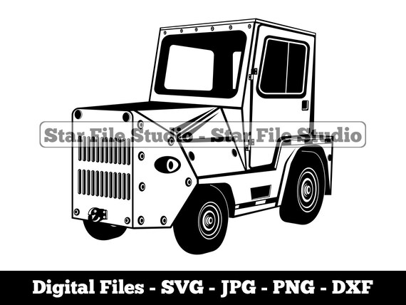 Aircraft Tow Tractor 2 Svg Airport Svg Air Travel Svg | Etsy