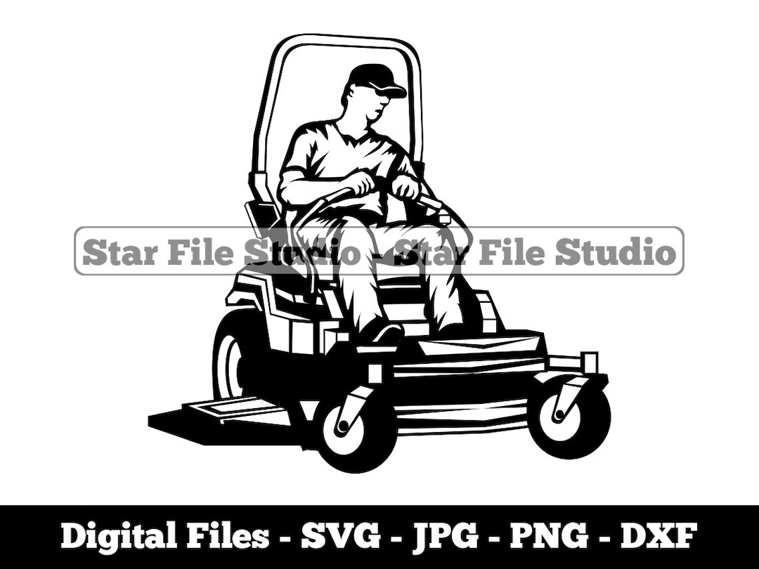 Zero Turn Lawn Mower #6 Svg, Lawn Mower Svg, Landscaping Svg, Lawn ...