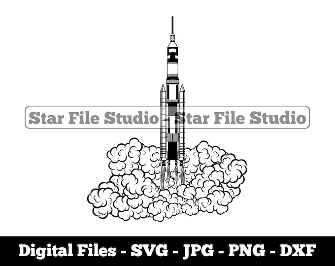 Space Rocket Launch SVG, Rocketship SVG, Spaceship SVG, Rocket Svg ...