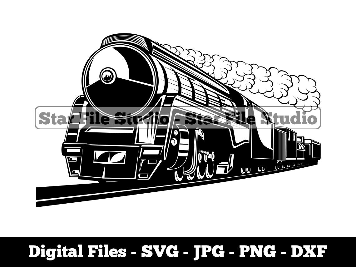 Steam Engine 5 Svg Train Svg Locomotive Svg Railway Svg - Etsy