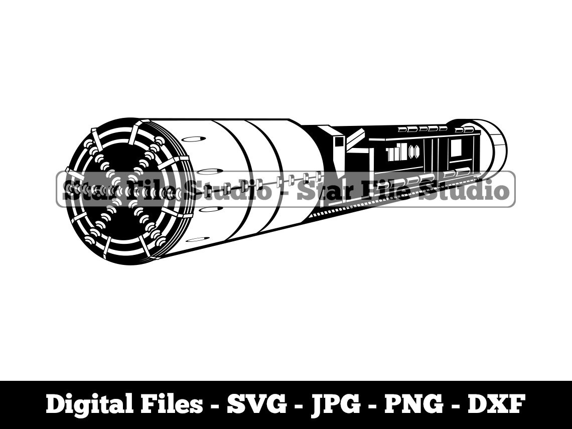 Boring Machine Svg Tunnel Boring Svg Excavation Svg Boring - Etsy