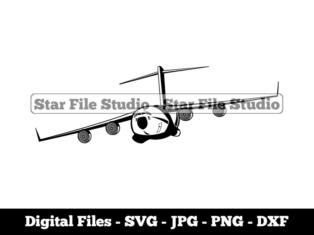 Military Aircraft 4 Svg, Airplane Svg, Transport Aircraft Svg, Airforce ...