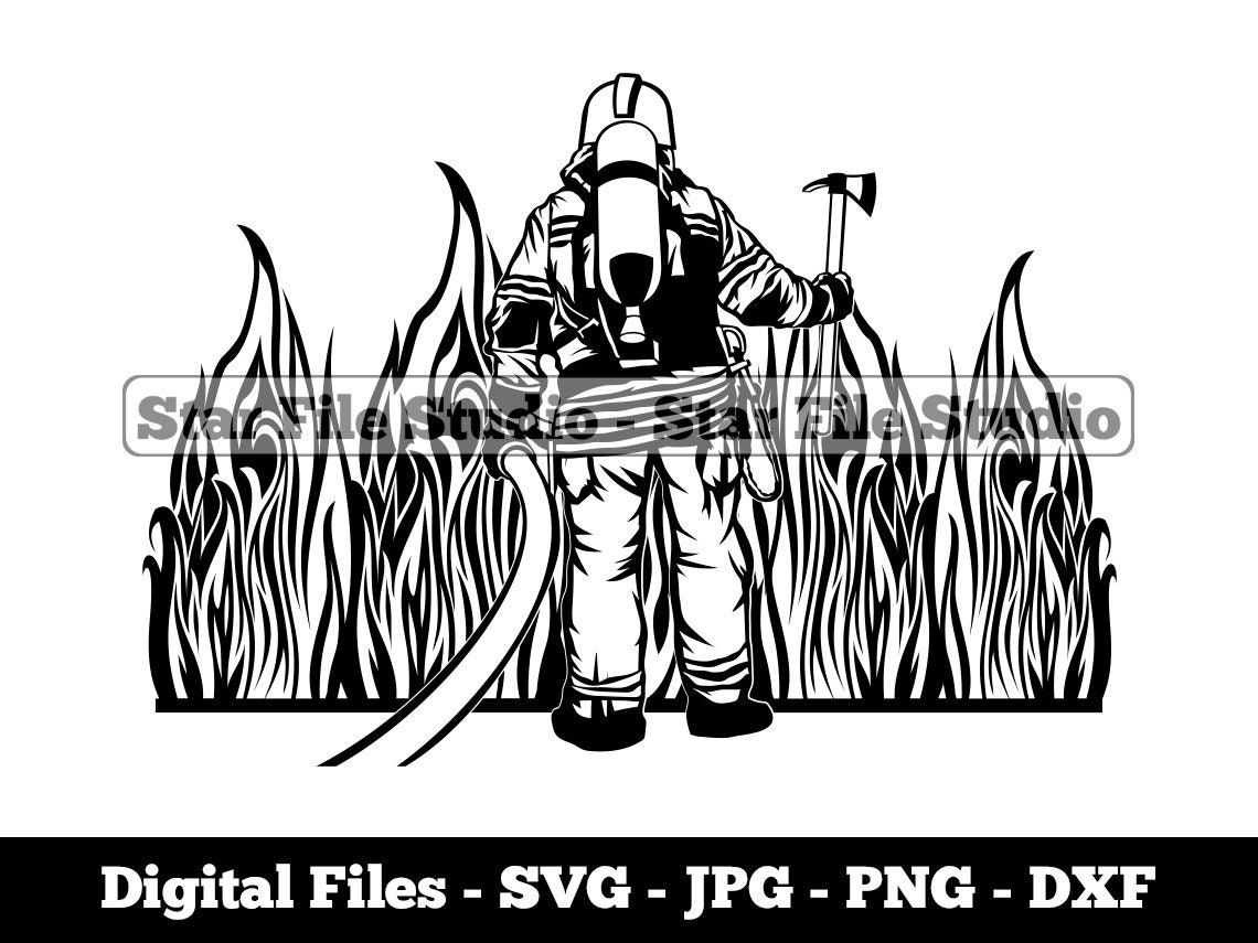 Firefighter 2 Svg Firefighter Svg Fireman Svg Firefighter - Etsy Canada