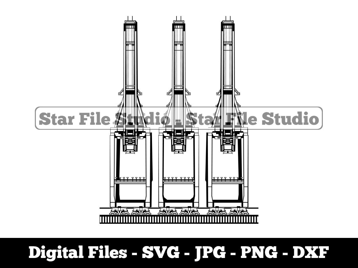 Container Crane Svg Container Terminal Svg Container Port - Etsy