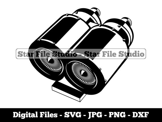 Jet Double Engine Svg Aircraft Engine Svg Airplane Engine | Etsy