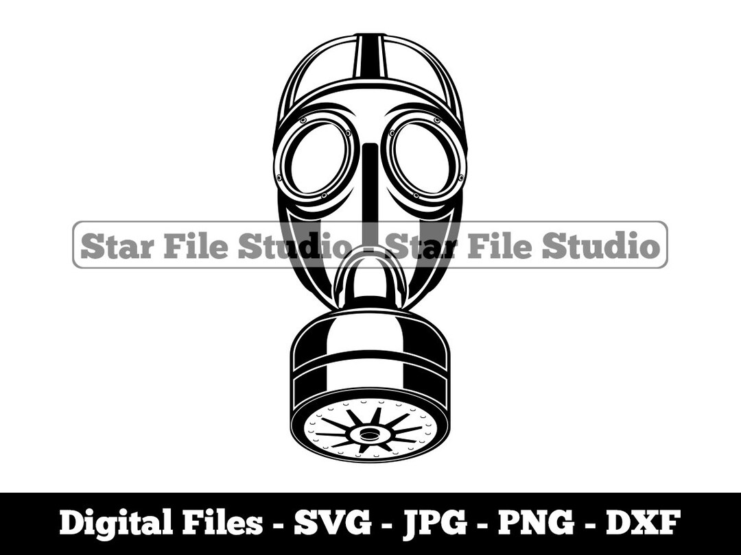 Gas Mask 2 Svg, Toxic Svg, Hazzard Svg, Gas Mask Png, Gas Mask Jpg, Gas ...