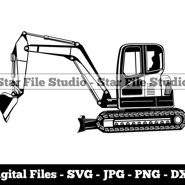 Excavator Svg - Etsy