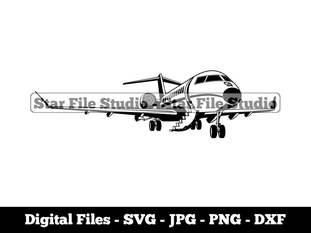 Private Jet #8 Svg, Business Jet Svg, Aircraft Svg, Private Jet Png ...
