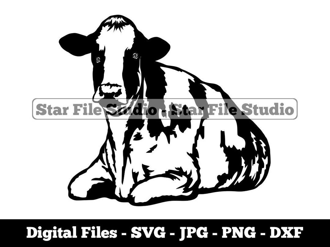 Dairy Cow #2 Svg, Cow Svg, Dairy Cow Svg, Cattle Svg, Heifer Svg, Cow ...