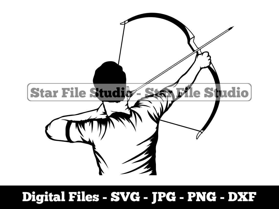 Archer #4 Svg, Archery Svg, Bow and Arrow Svg, Archer Png, Archer Jpg ...