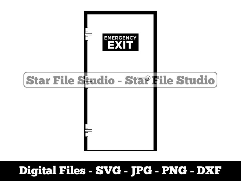 Emergency Exit Svg Emergency Door Svg Exit Door Svg - Etsy