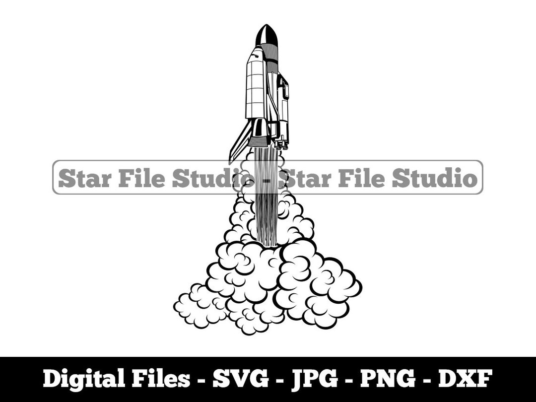 Spaceship Launch 2 Svg, Spaceship Svg, Rocketship Svg, Space ...