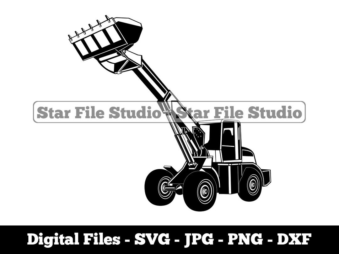Telescopic Wheel Loader 4 Svg, Loader Svg, Heavy Equipment Svg, Wheel ...