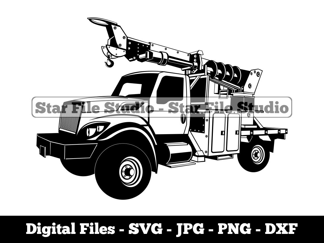 Utility Truck #5 Svg, Repair Svg, Truck Svg, Utility Truck Png, Utility ...