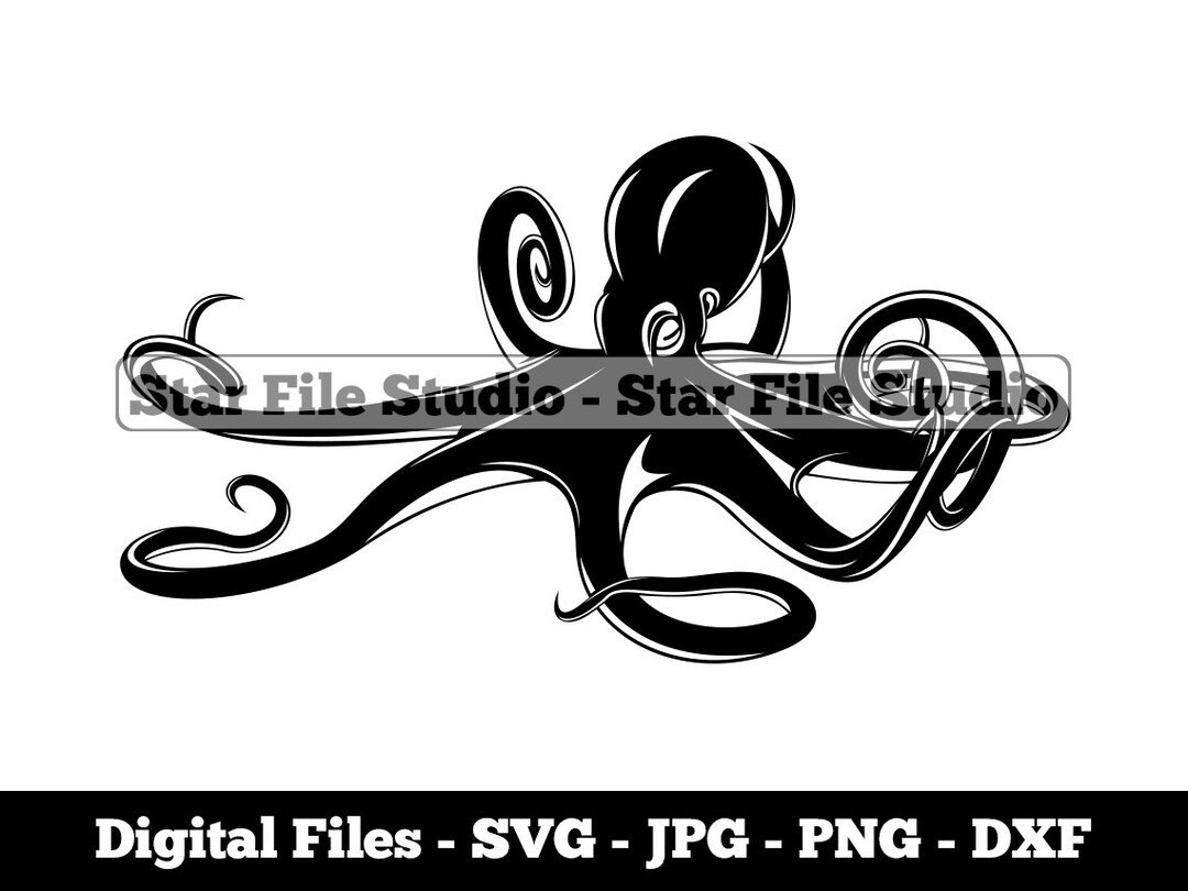 Octopus #4 Svg, Octopus Svg, Sea Creatures Svg, Octopus Files for ...