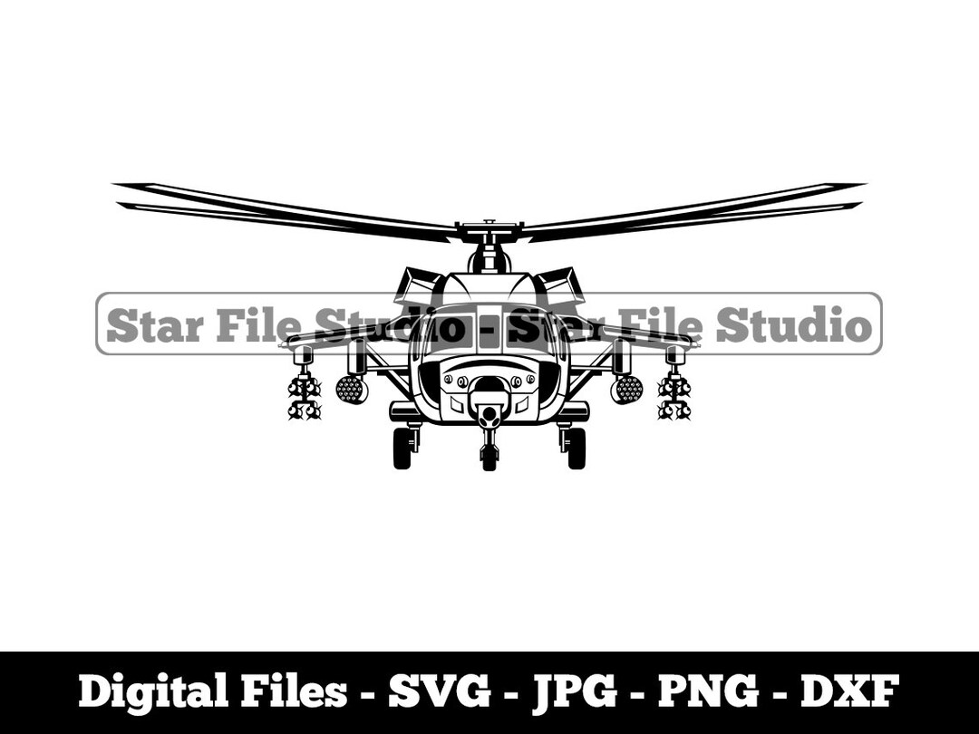 Military Helicopter #4 Svg, Helicopter Svg, Airforce Svg, Helicopter ...