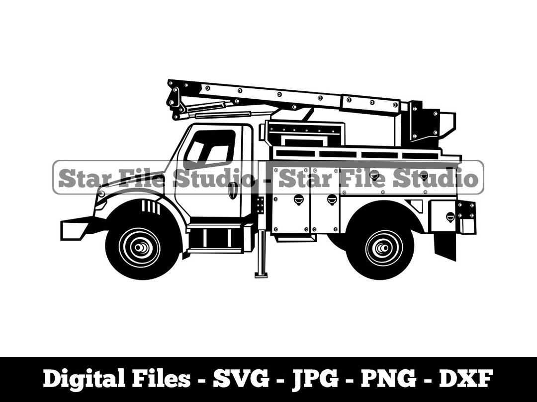 Utility Truck #2 Svg, Repair Svg, Truck Svg, Utility Truck Png, Utility ...