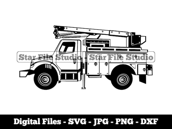 Utility Truck 2 Svg Repair Svg Truck Svg Utility Truck | Etsy
