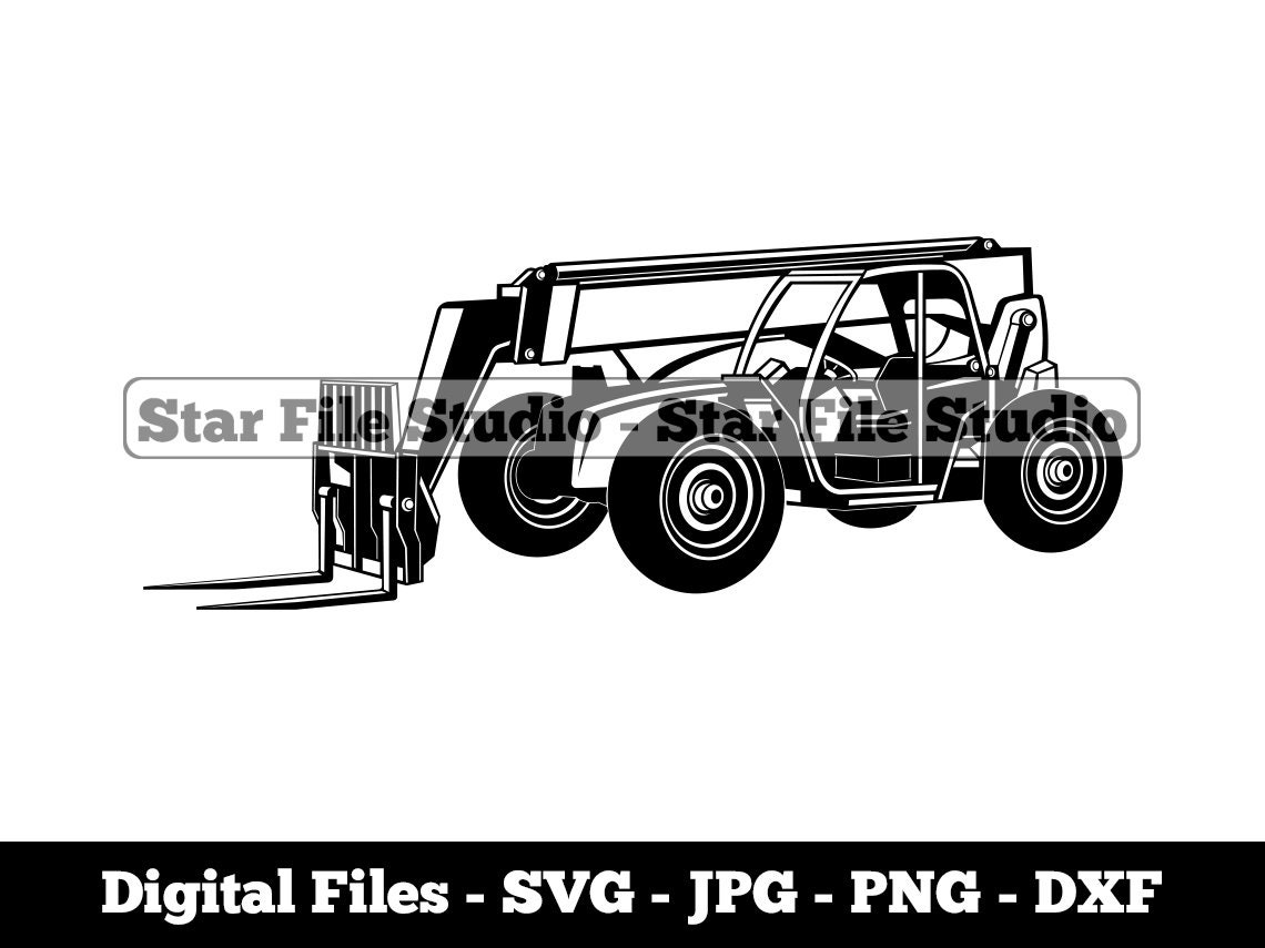 Telescopic Handler #3 Svg, Telehandler Svg, Heavy Equipment Svg ...