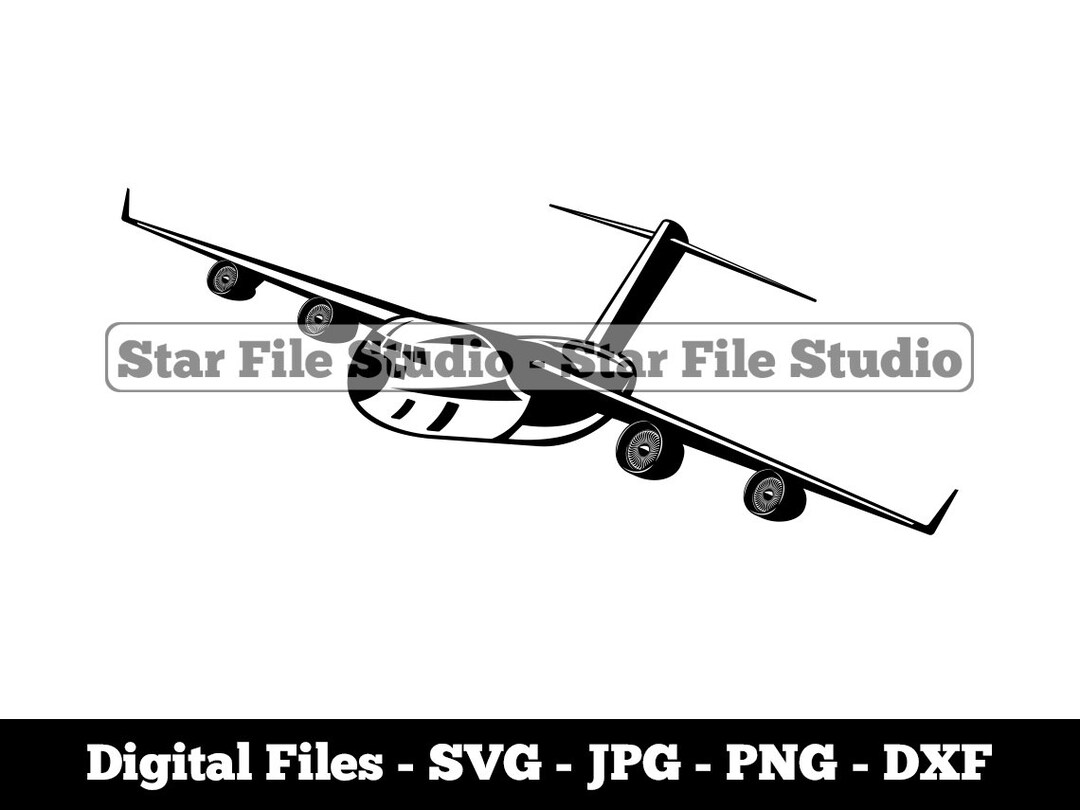 Military Aircraft 2 Svg, Airplane Svg, Transport Aircraft Svg, Airforce ...