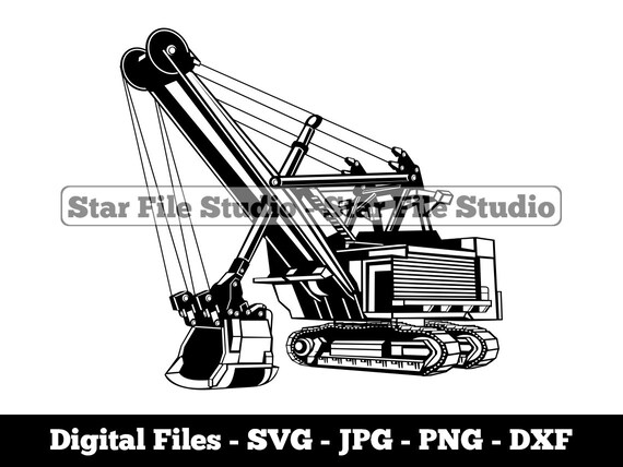 Vintage Excavator Svg Excavator Svg Heavy Equipment Svg | Etsy