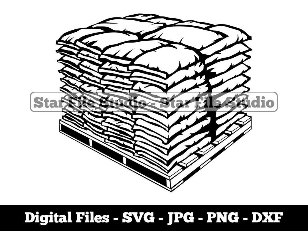 Sandbags #2 Svg, Sand Bags Svg, Barrier Svg, Sandbags Png, Sandbags Jpg ...