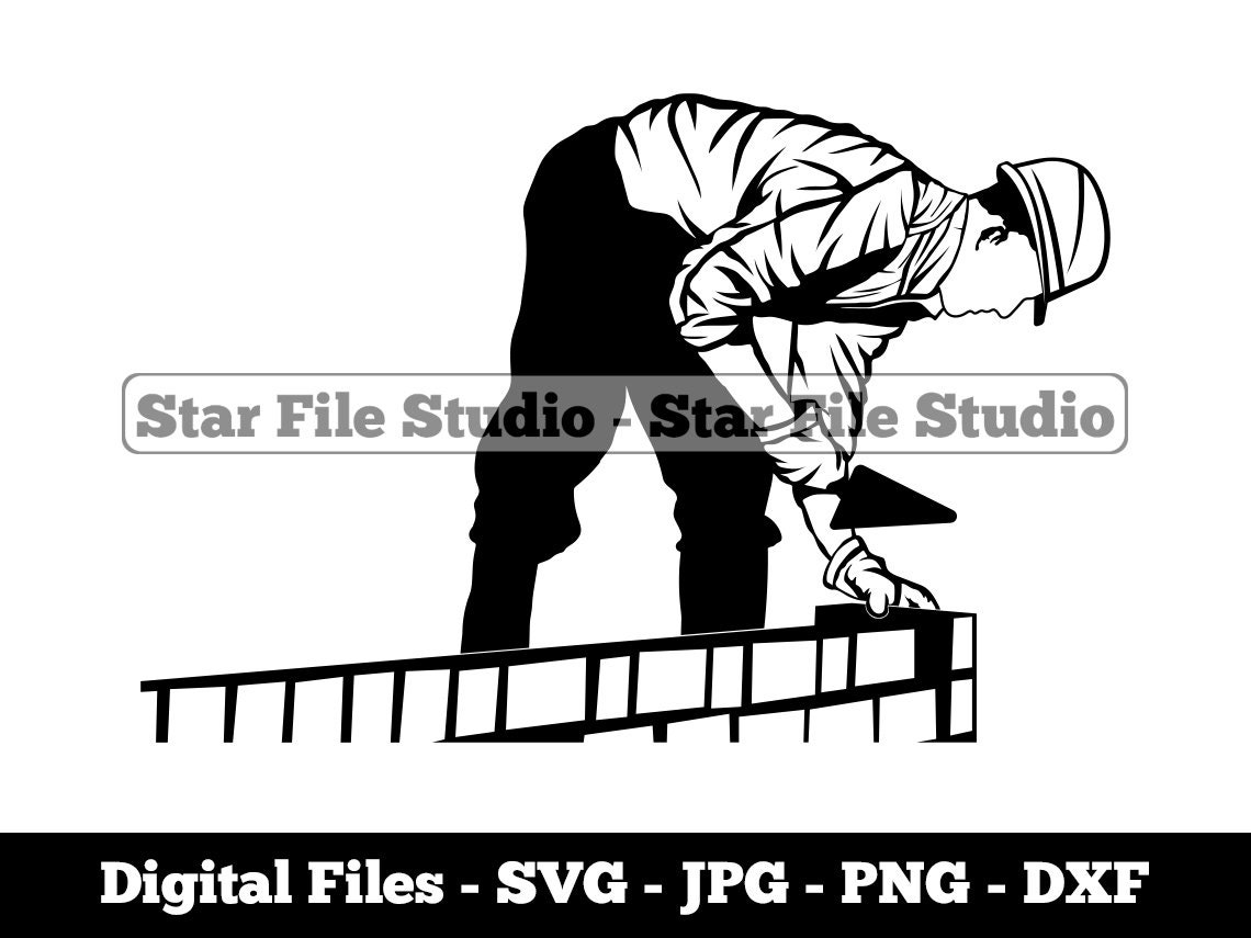 Brick Mason #2 Svg, Construction Svg, Contactor Svg, Brick Mason Png ...