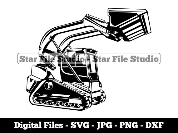 Compact Track Loader Svg Track Loader Svg Heavy Equipment | Etsy