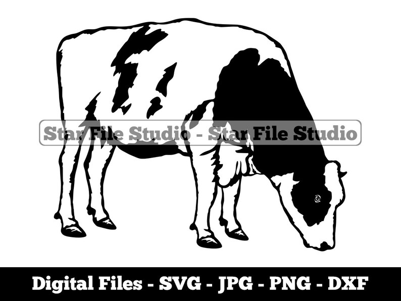 Grazende Koe Svg Koe Svg Melkkoe Svg Rundvee Svg Koe Png - Etsy België