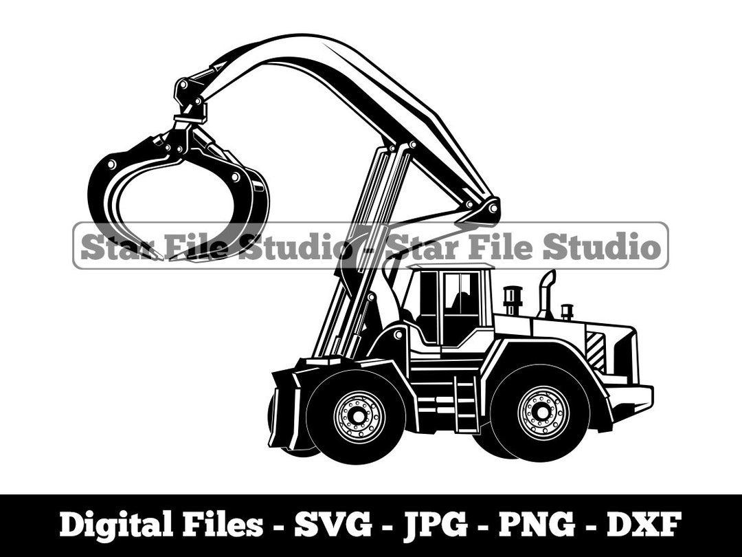 High Lift Wheel Loader Svg, Wheel Loader Svg, Heavy Equipment Svg ...