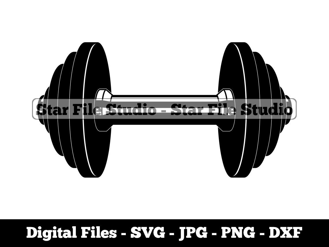 Dumbbell svg levantamiento de pesas svg entrenamiento svg - Etsy México