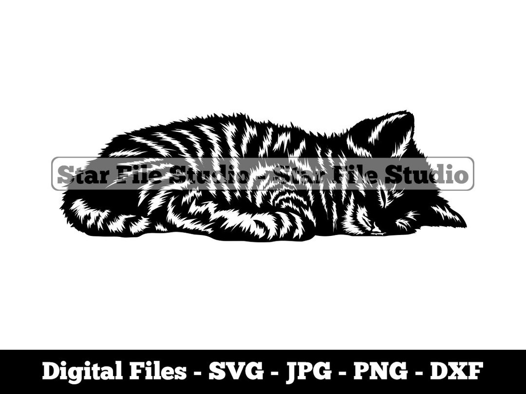 Sleeping Cat Svg, Cat Svg, Kitten Svg, Cat Png, Cat Jpg, Cat Files, Cat ...