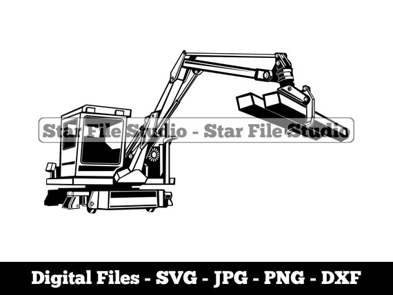Railroad Machine Svg Railroad Vehicle Svg Heavy Equipment | Etsy