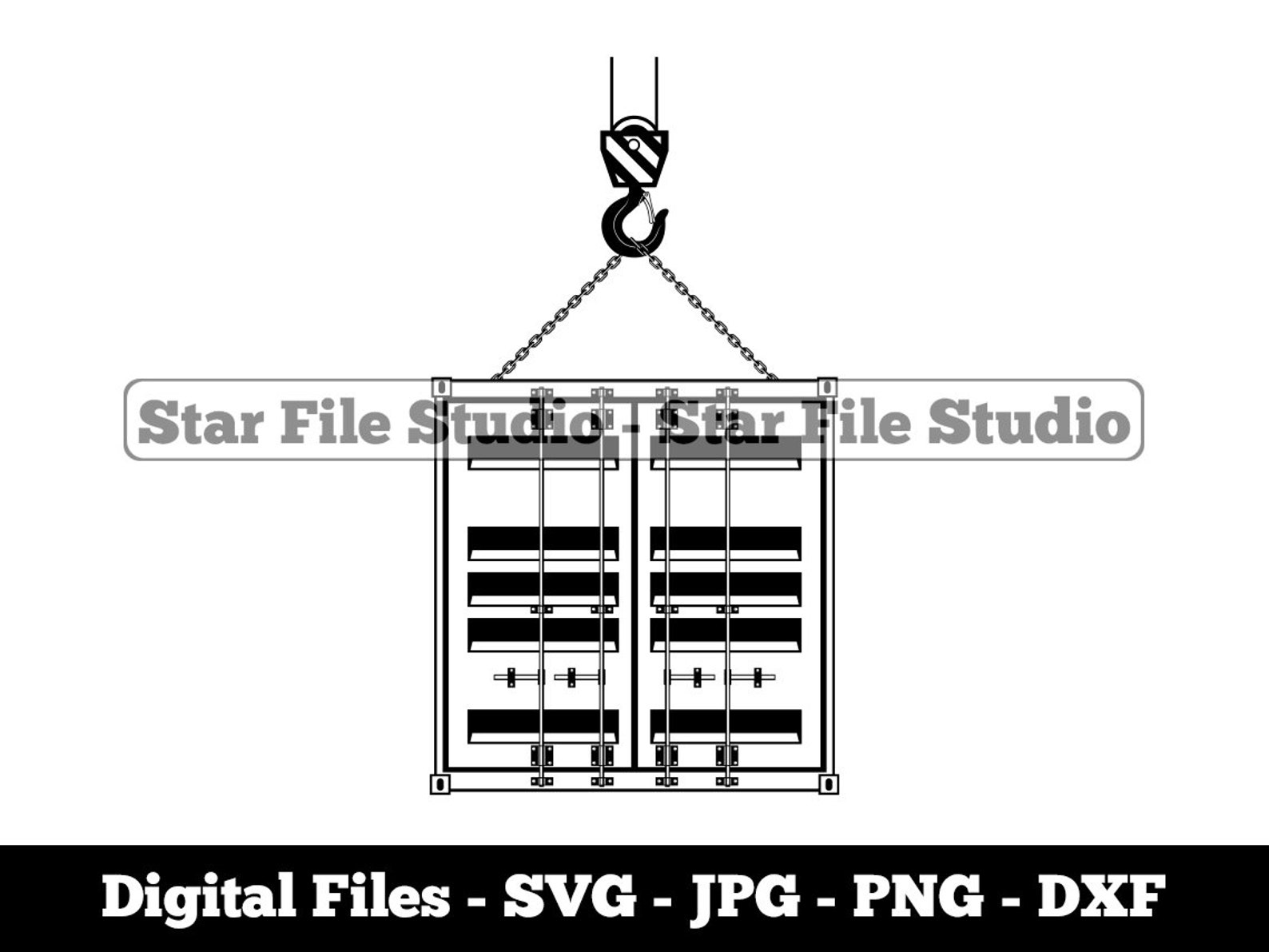 Crane Hook Lifting Container Svg Container Crane Svg - Etsy