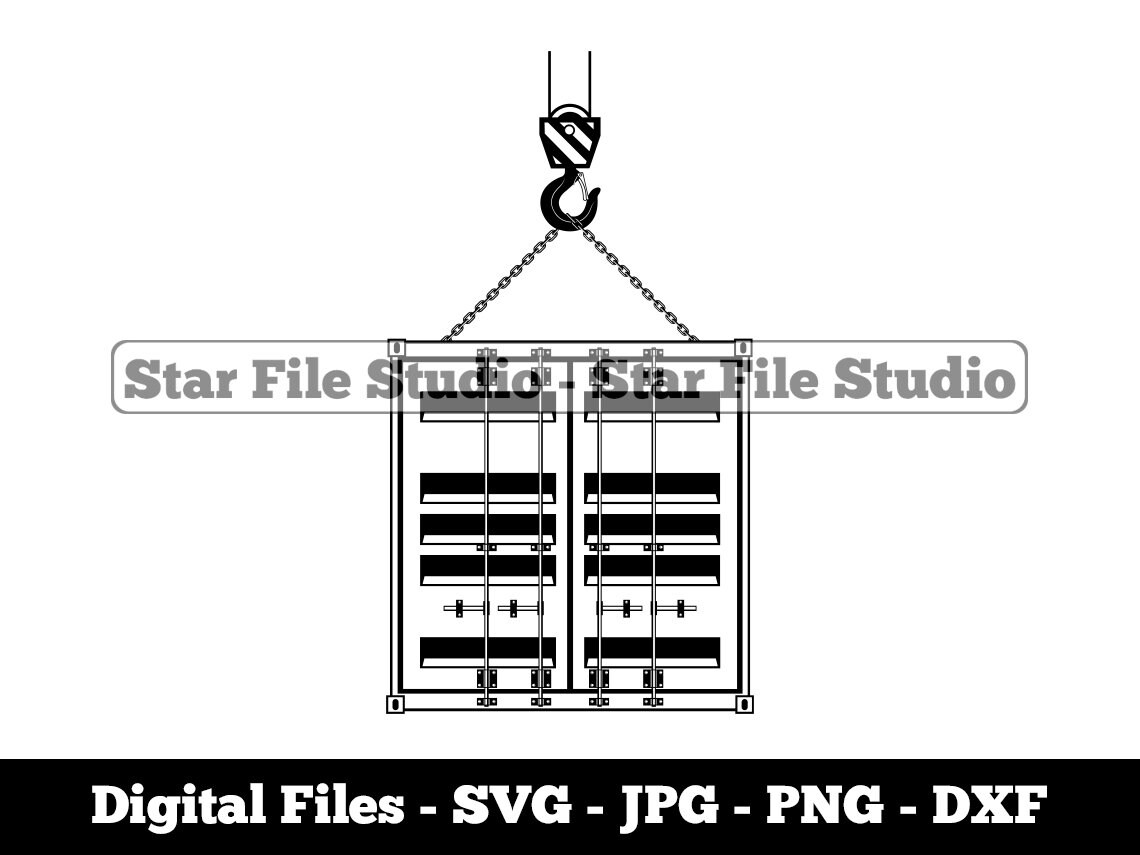 Crane Hook Lifting Container Svg Container Crane Svg - Etsy