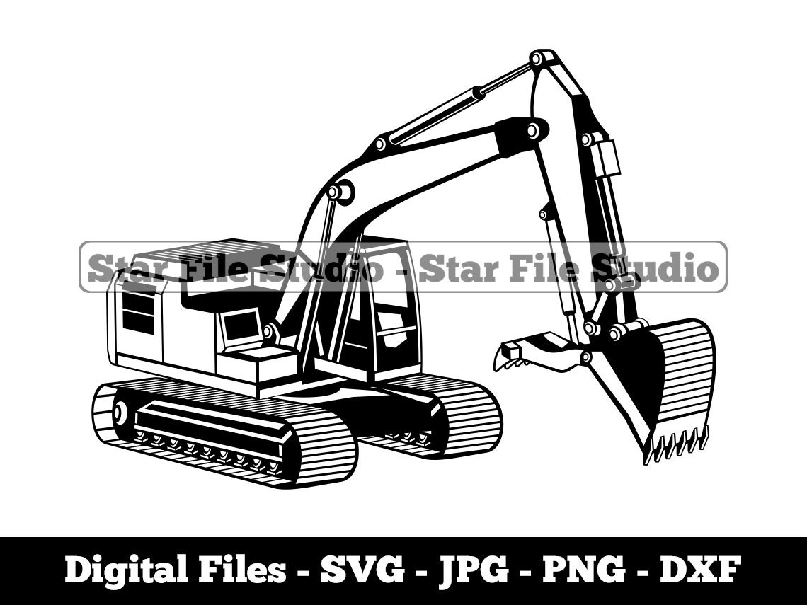 Hydraulic Excavator 4 Svg Excavator Svg Heavy Equipment - Etsy